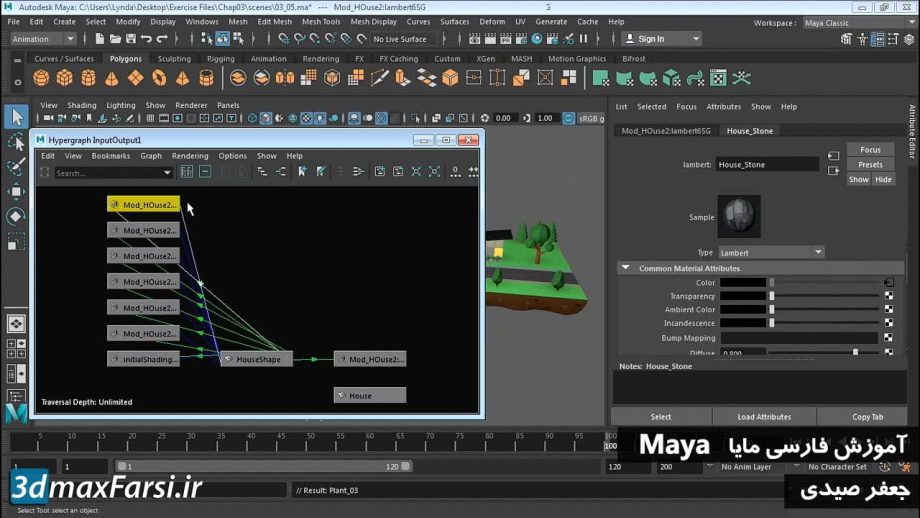 آموزش پنجره هایپرگراف مایا Maya Hypergraph • تری دی مکس فارسی